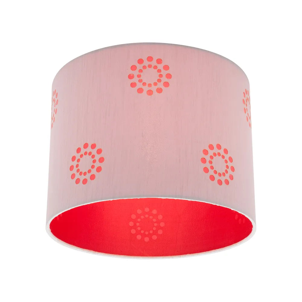 Fabian 1 Light Batten Fix Silver/Red – Discount Lighting & Fans