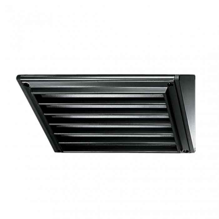 Small Louvered LED Aluminium Triangle Bulkhead in Black – Discount ...