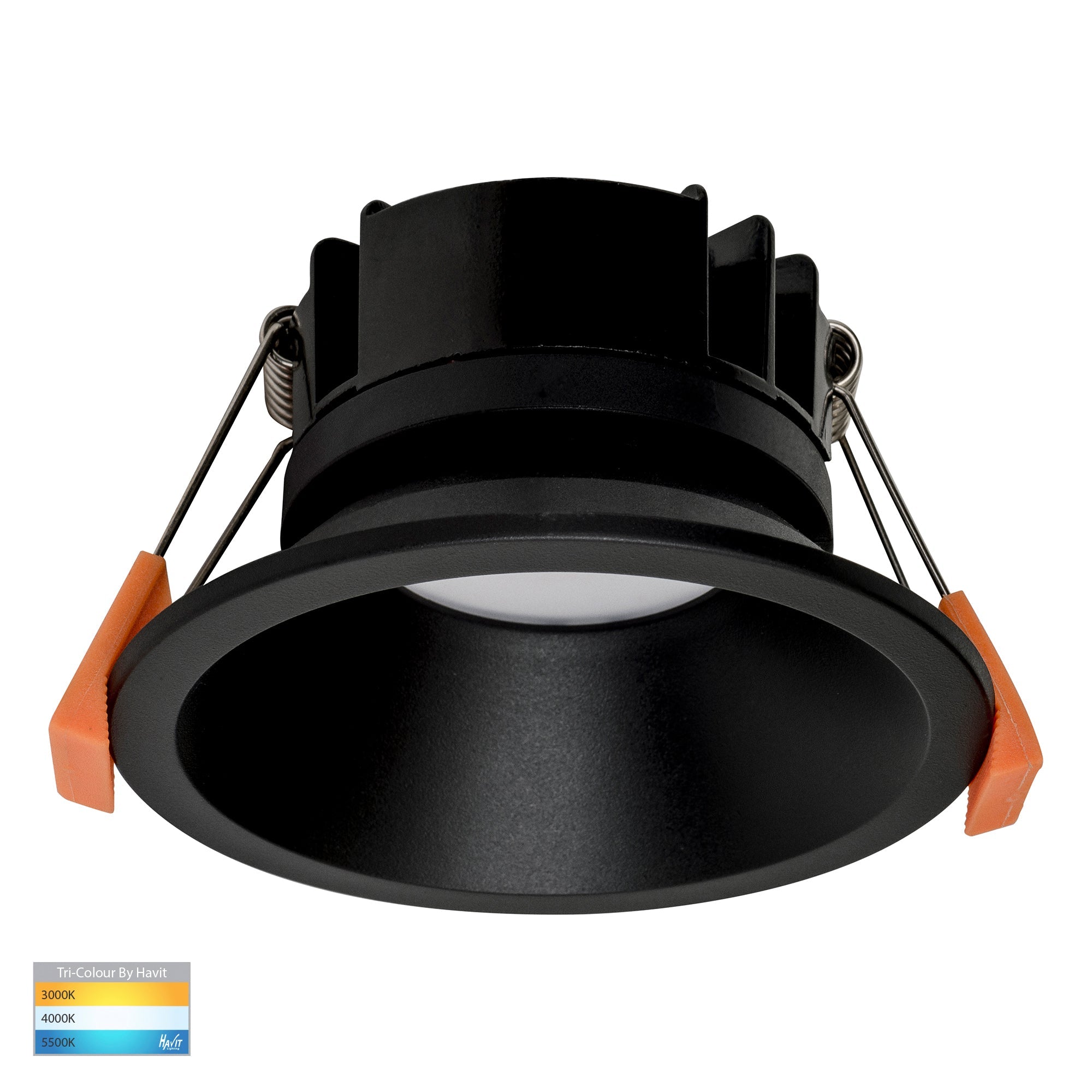 Black Fixed Pc Downlight 90mm Cutout HV5528t-Blk – Discount Lighting & Fans