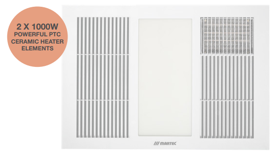 Vapour LED Tri Colour Heat Fan Light White – Discount Lighting & Fans